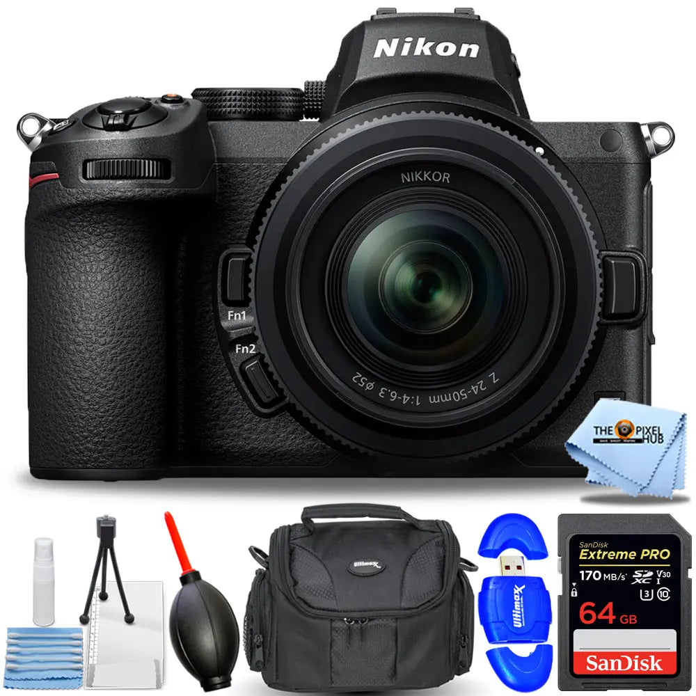 Nikon Z 5 Mirrorless Digital Camera with 24-50mm Lens 1642 + 64GB Bund ...